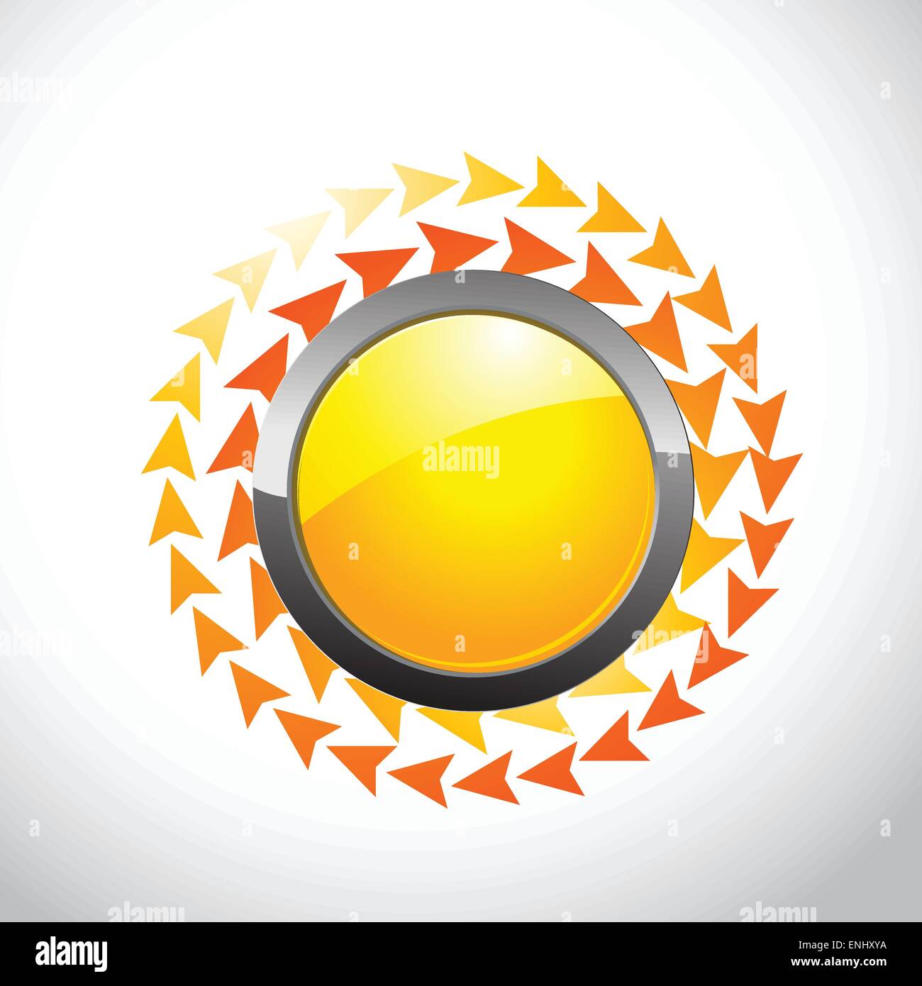 Yellow circle arrow around Stock Vector Images - Alamy