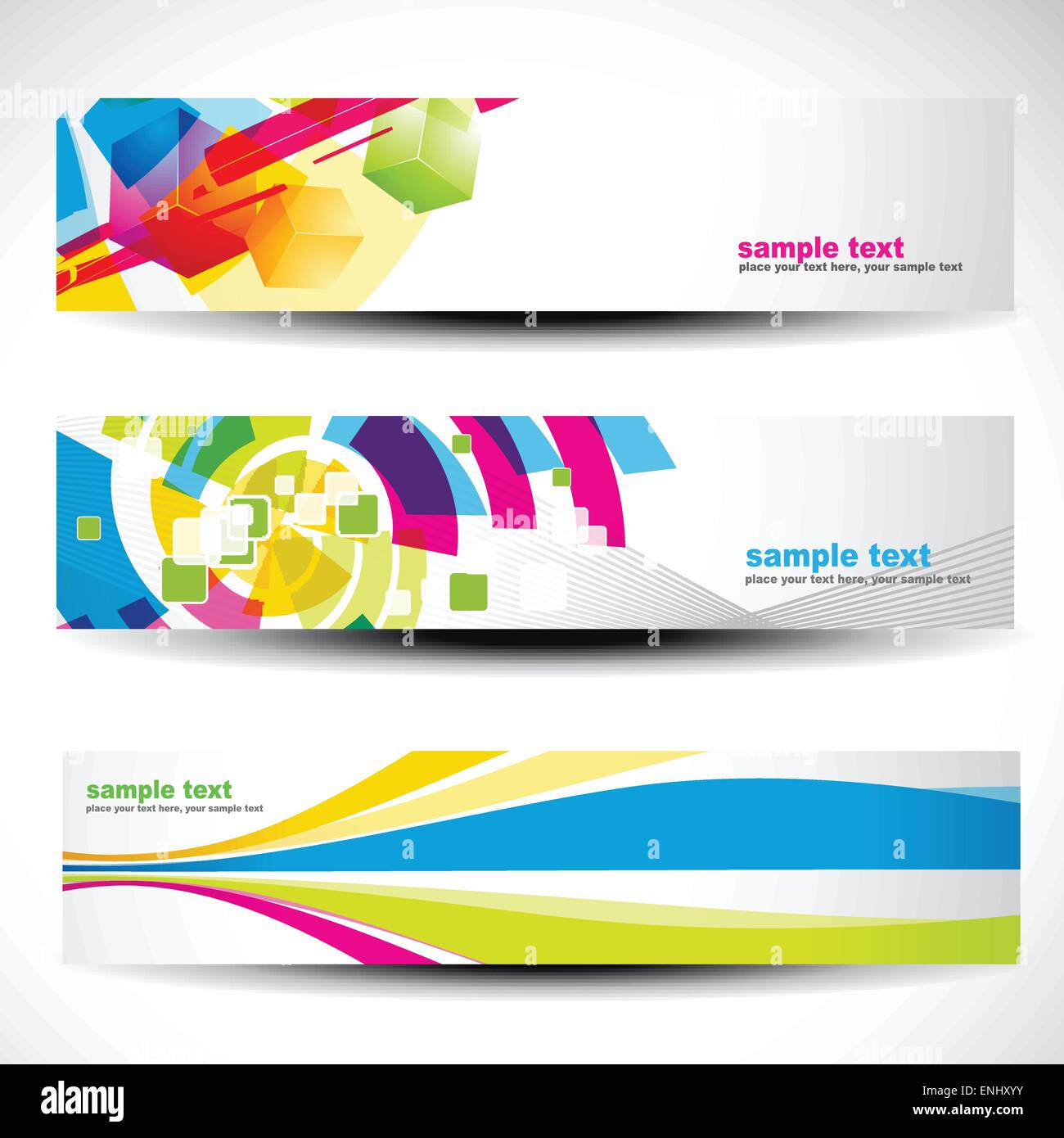 abstract header vector set 4 Stock Vector Image & Art - Alamy