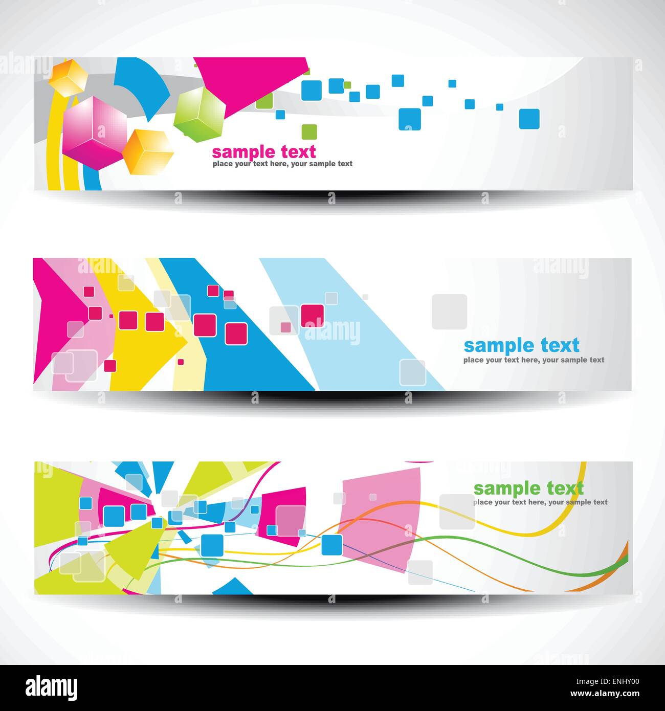 abstract header vector set 5 Stock Vector Image & Art - Alamy