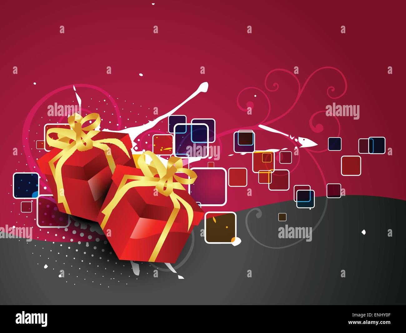 Beautiful gift box Stock Vector Images - Alamy