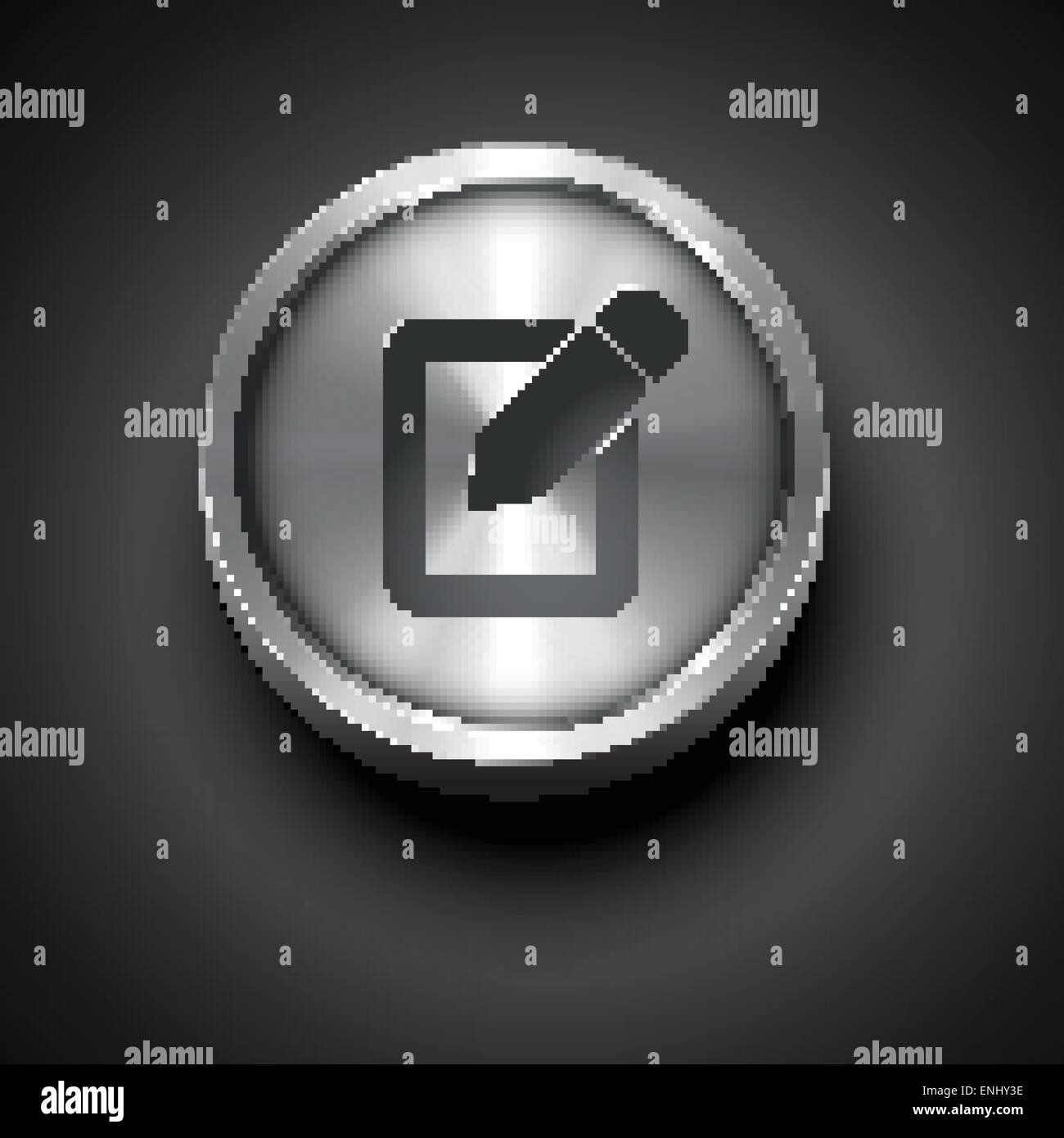 vector pencil metallic icon design Stock Vector Image & Art - Alamy