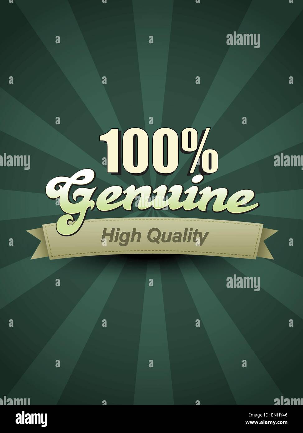 Genuine ribbon label sign hi-res stock photography and images - Alamy