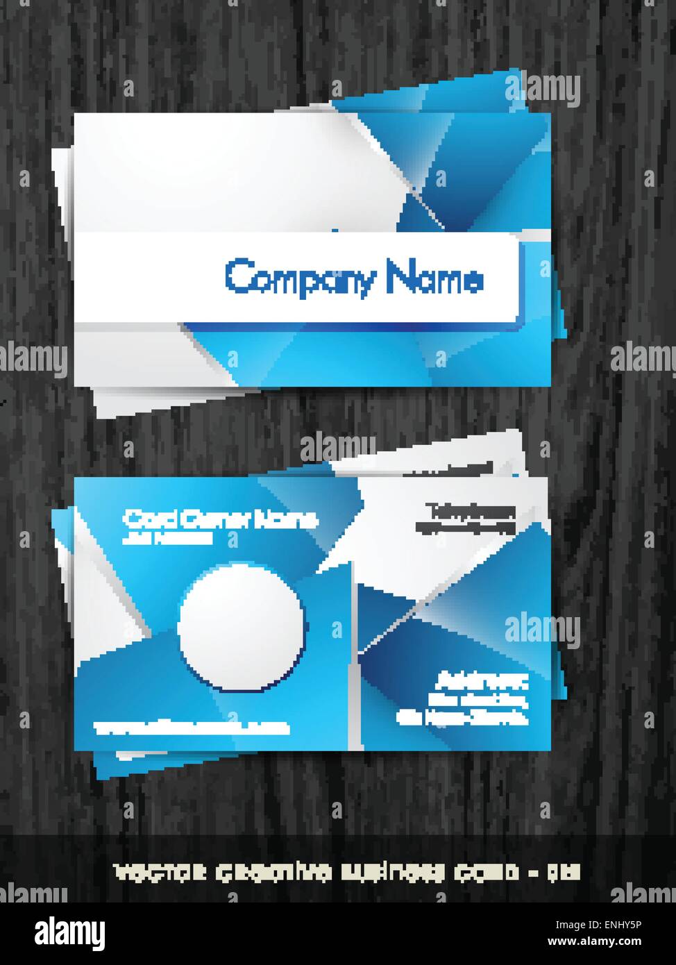 vector stylish blue business card template design Stock Vector Image ...