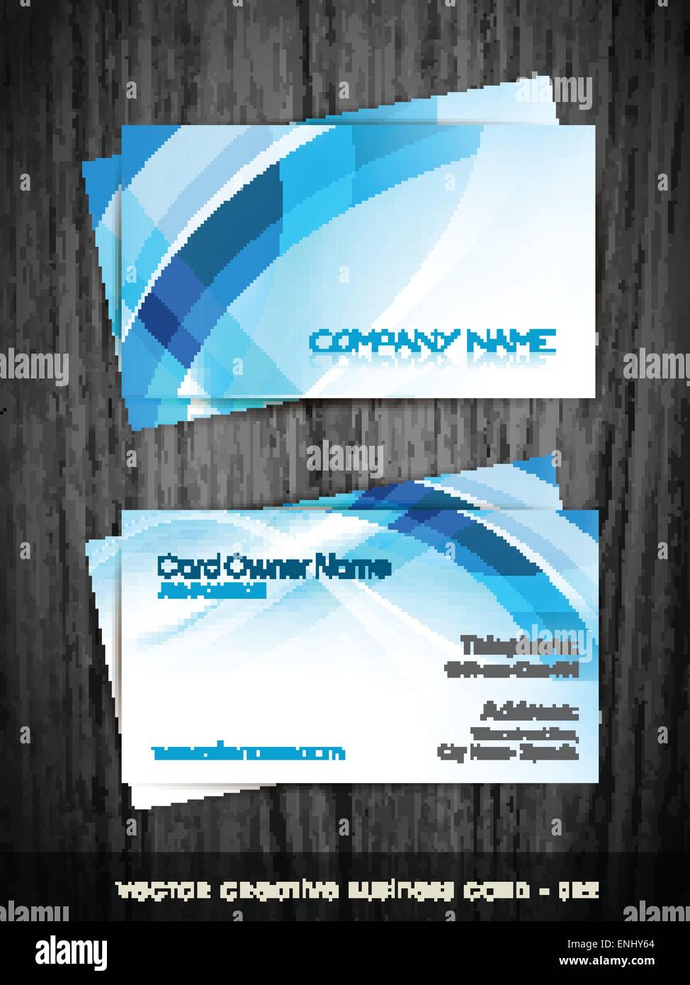 vector blue business card design Stock Vector Image & Art - Alamy