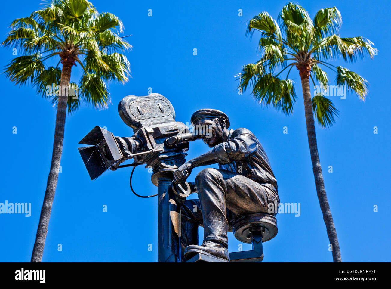 U.S.A., California, Los Angeles, Hollywood, filmmaker statue in the ...