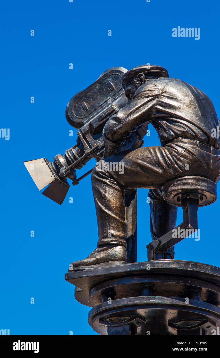 U.S.A., California, Los Angeles, Hollywood, filmmaker statue in the ...