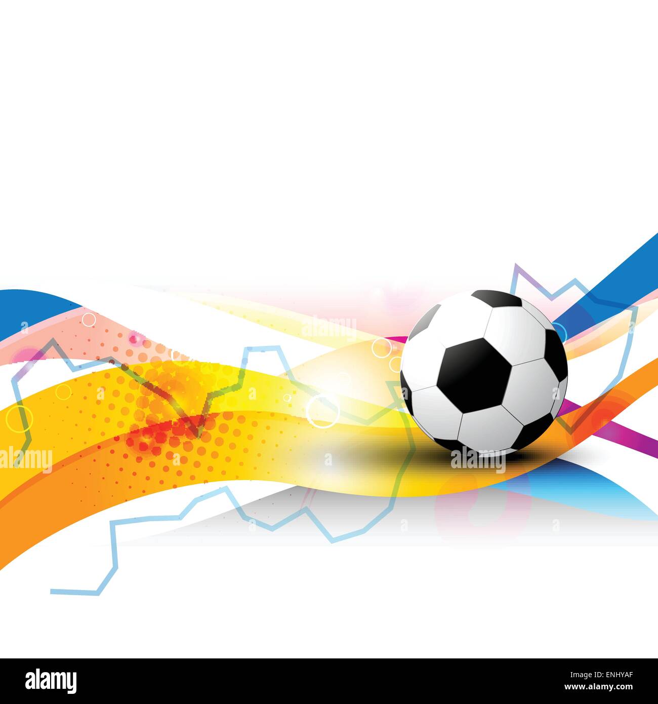 vector football on yellow color wave background design Stock Vector ...