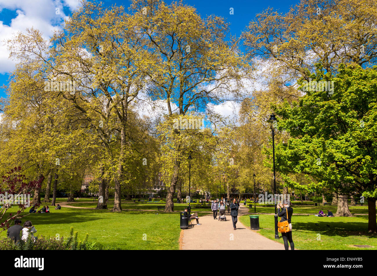Russell Square Gardens in Russell Square London UK Stock Photo - Alamy