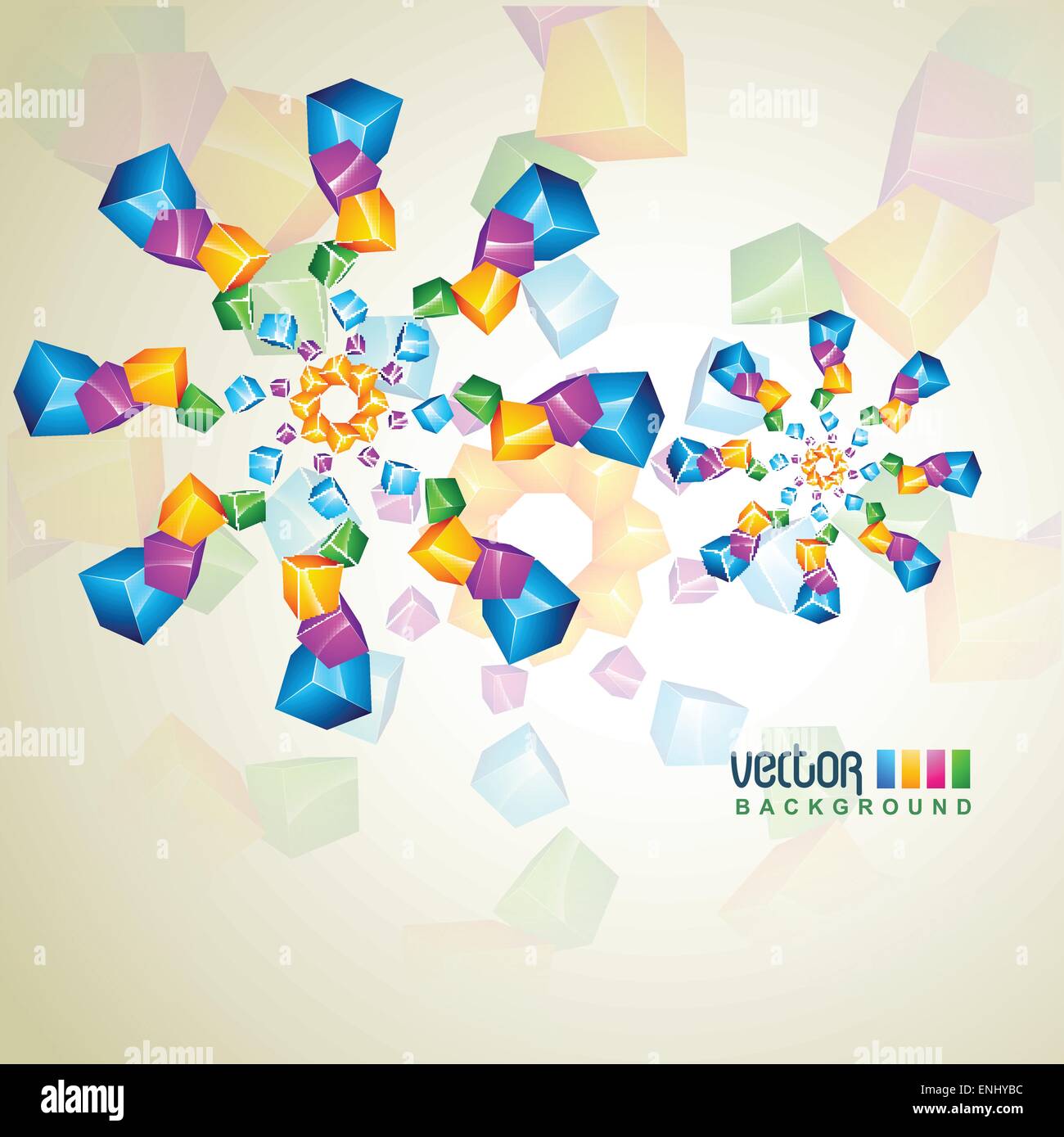 colorful vector shape made of boxes Stock Vector Image & Art - Alamy