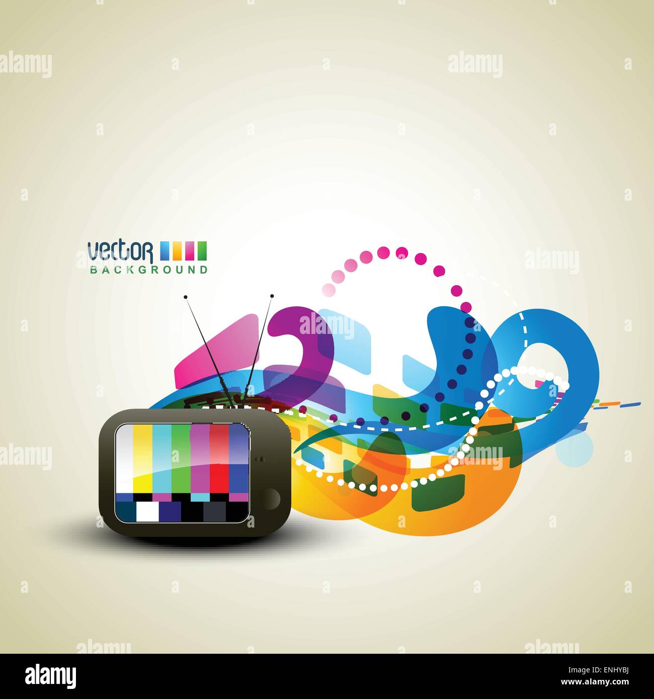 vector colorful tv design art Stock Vector Image & Art - Alamy