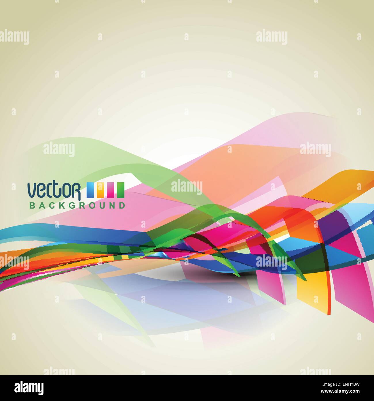 colorful vector 3d style wave art Stock Vector Image & Art - Alamy