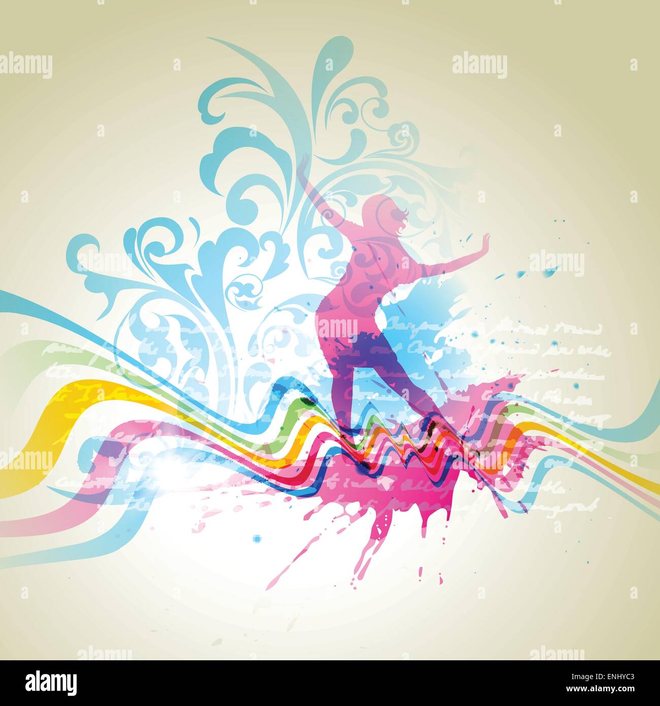 Girl dance silhouette vector color hi-res stock photography and images ...