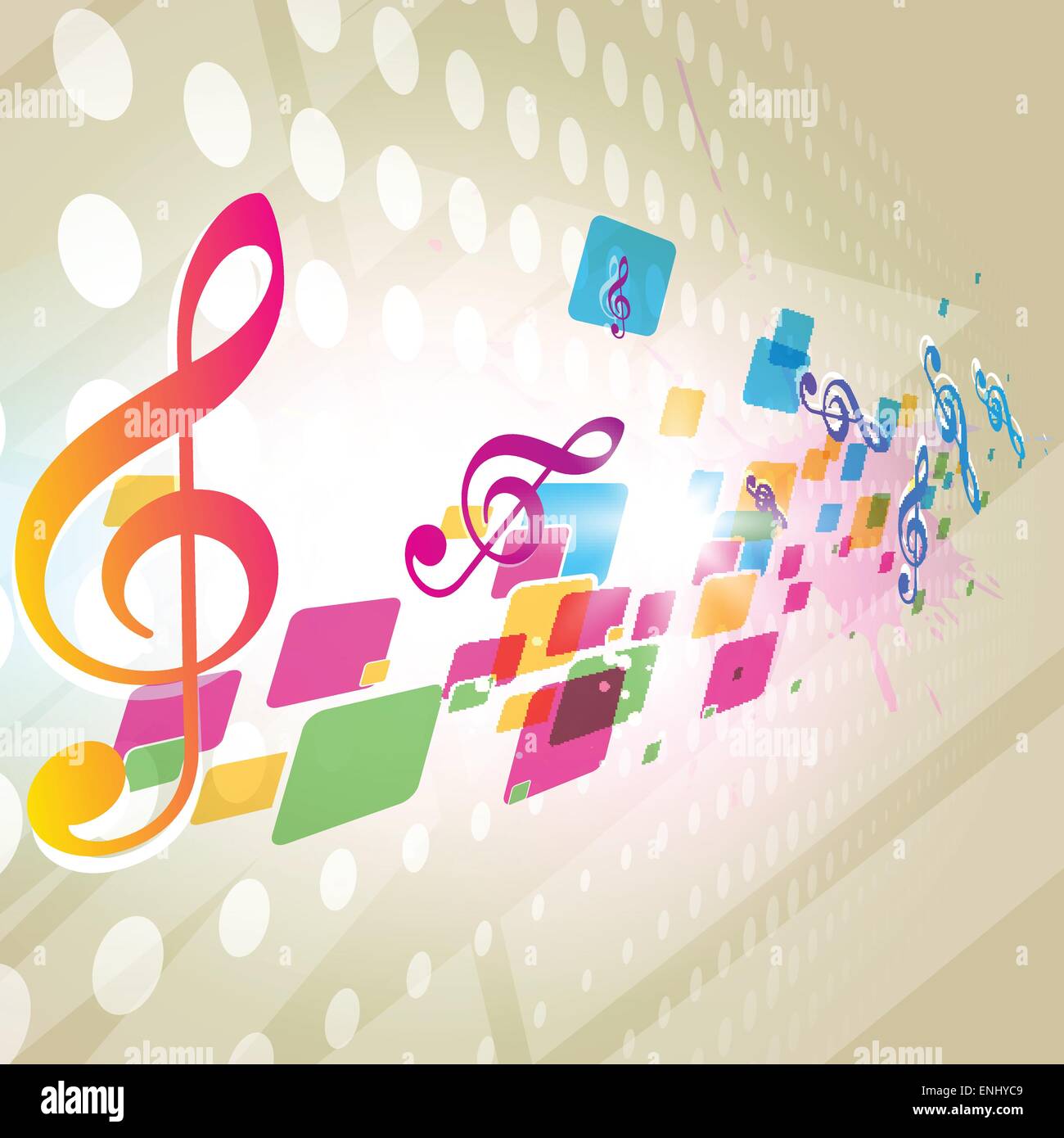 abstract music notes mosaic background Stock Vector Image & Art - Alamy