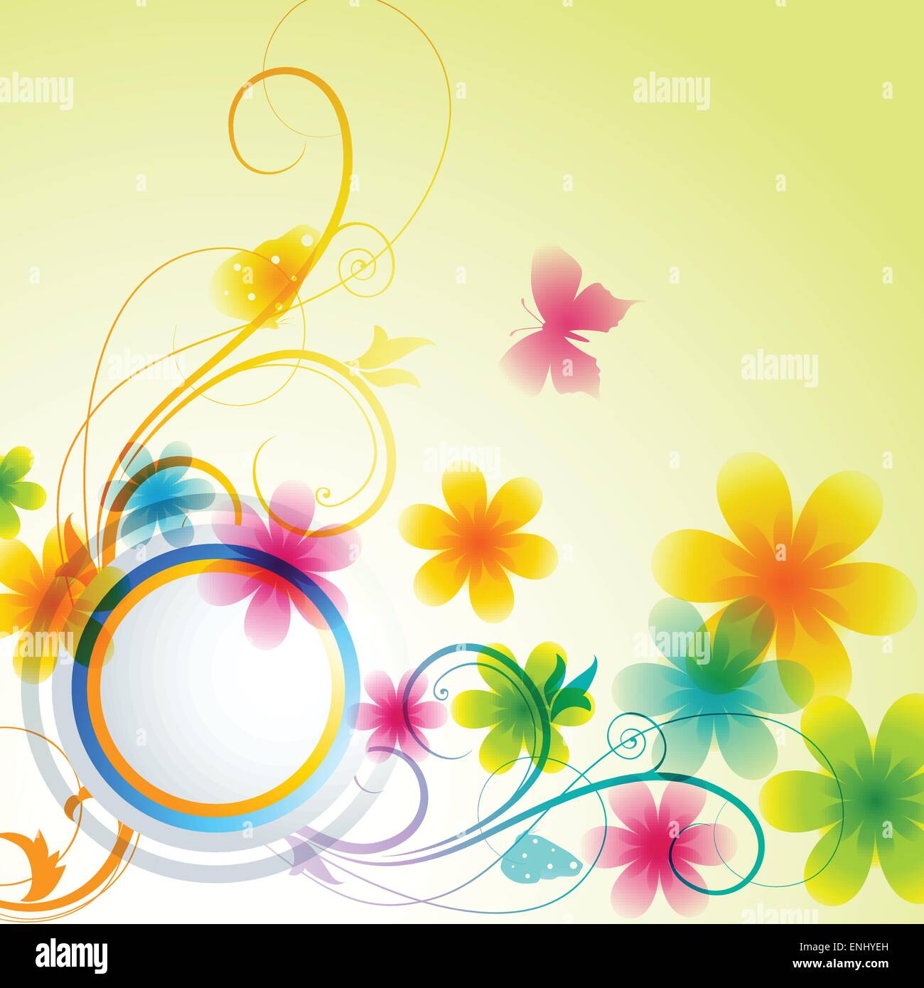 beautiful flower vector background design Stock Vector Image & Art - Alamy