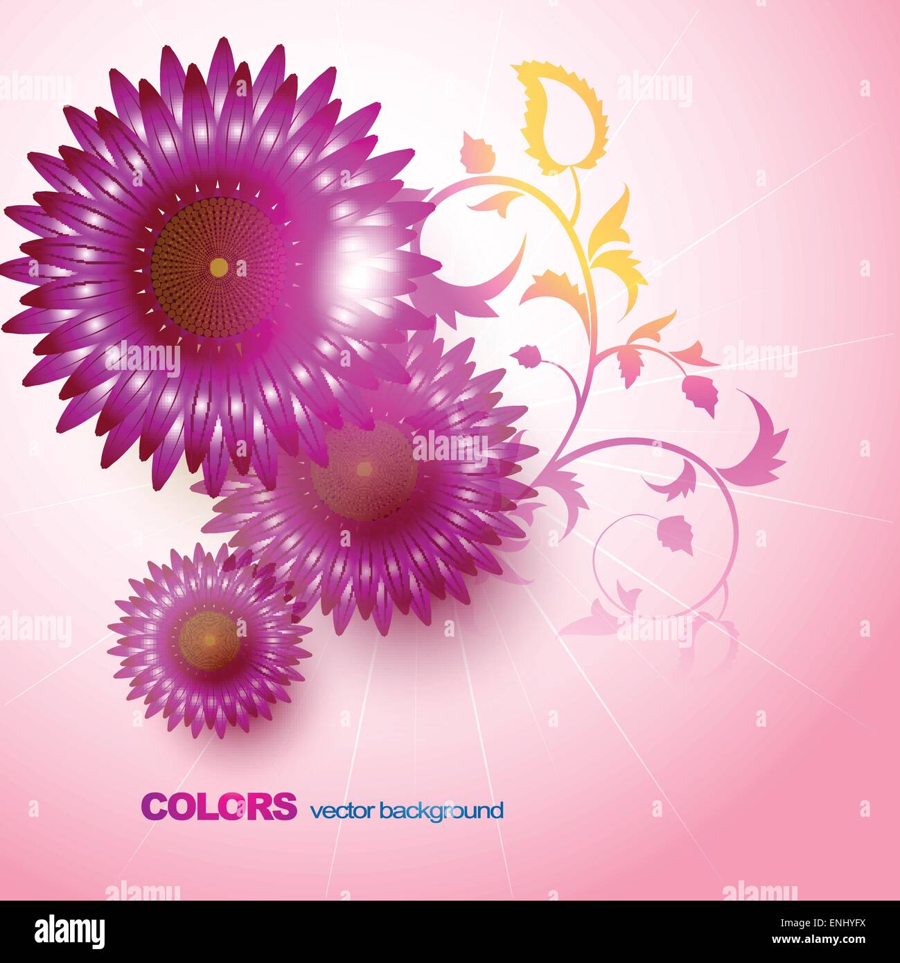 pink flower background design illustration Stock Vector Image & Art - Alamy