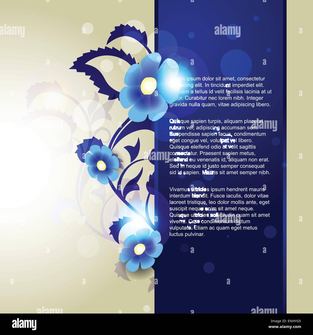 stylish blue color flower background design Stock Vector Image & Art ...