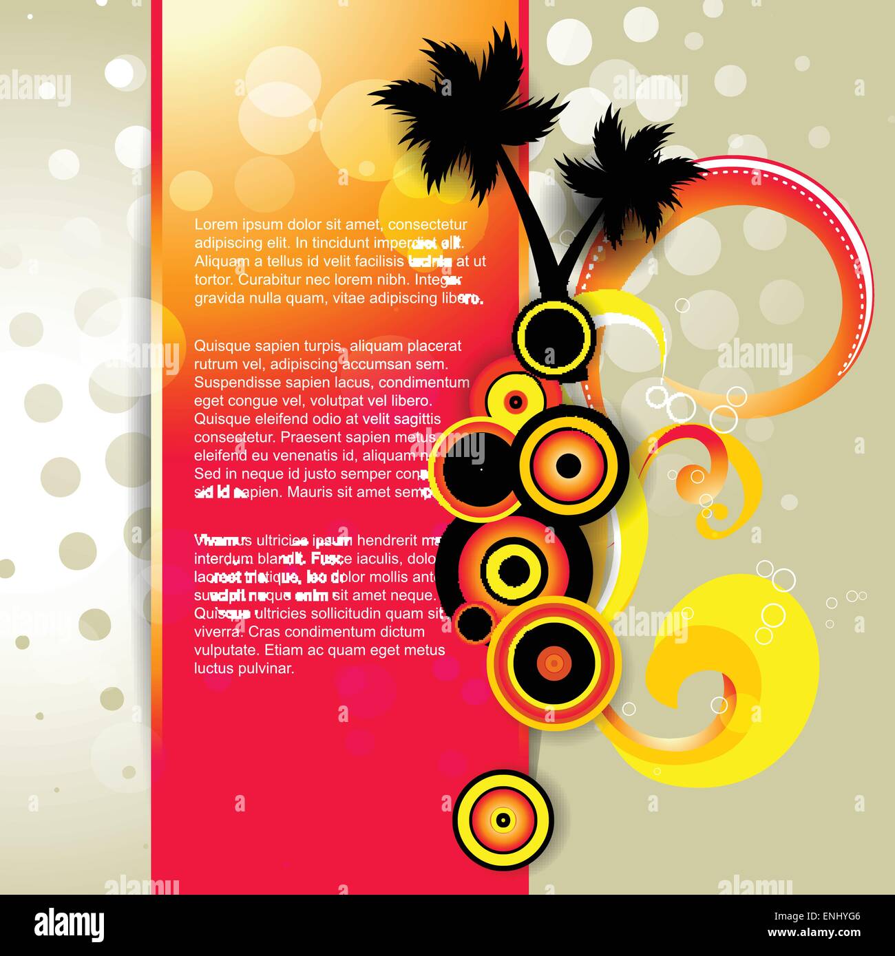 stylish vector tree summer background design Stock Vector Image & Art ...
