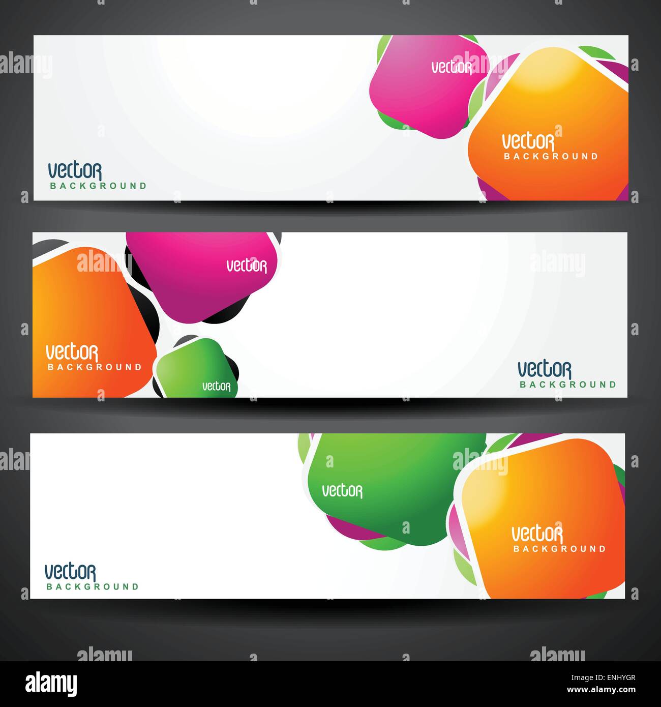 Vector Set Of Colorful Headers Stock Vector Image And Art Alamy