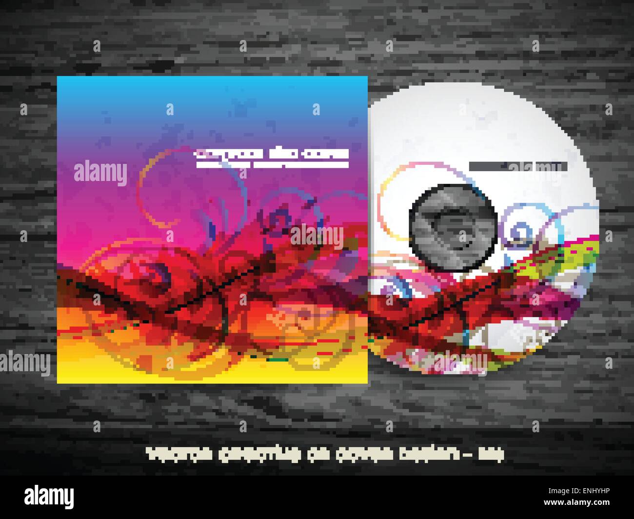 colorful abstract style cd cover design Stock Vector Image & Art - Alamy