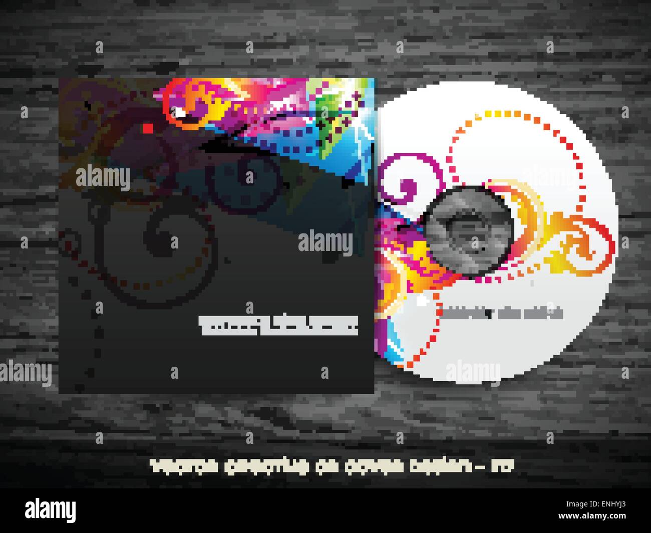 stylish colorful cd cover design Stock Vector Image & Art - Alamy
