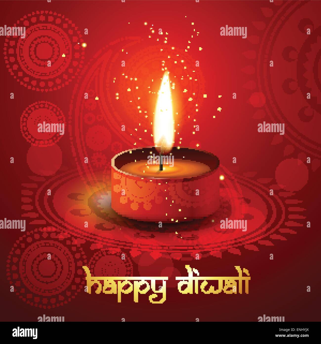 diwali diya on stylish vector background Stock Vector Image & Art - Alamy
