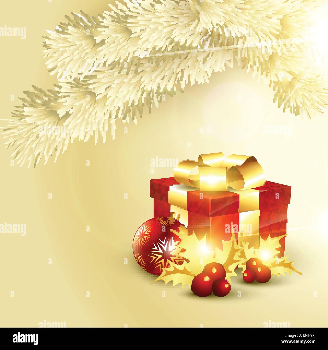 beautiful christmas gift box shiny background Stock Vector Image & Art ...