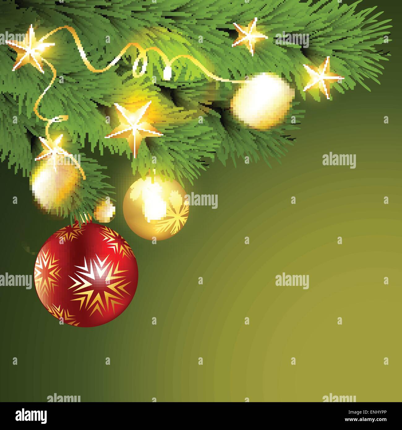 Christmas ball hanging Stock Vector Images - Alamy
