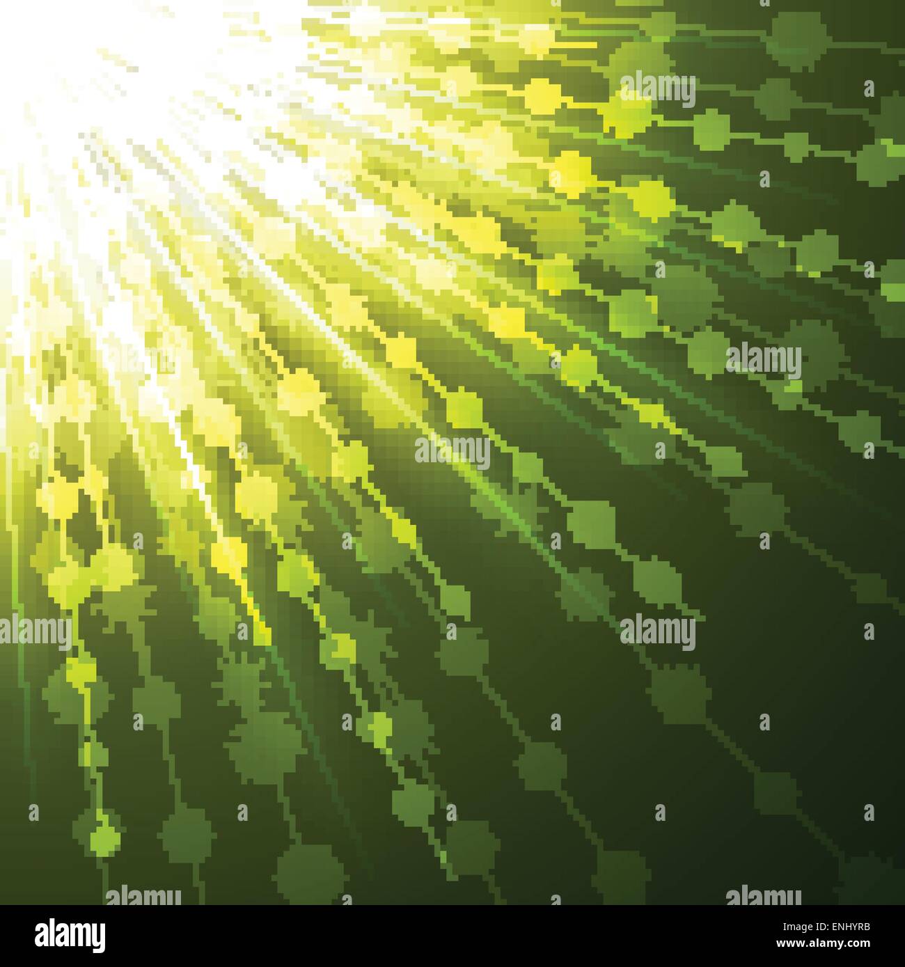 stylish green rays vector background Stock Vector Image & Art - Alamy