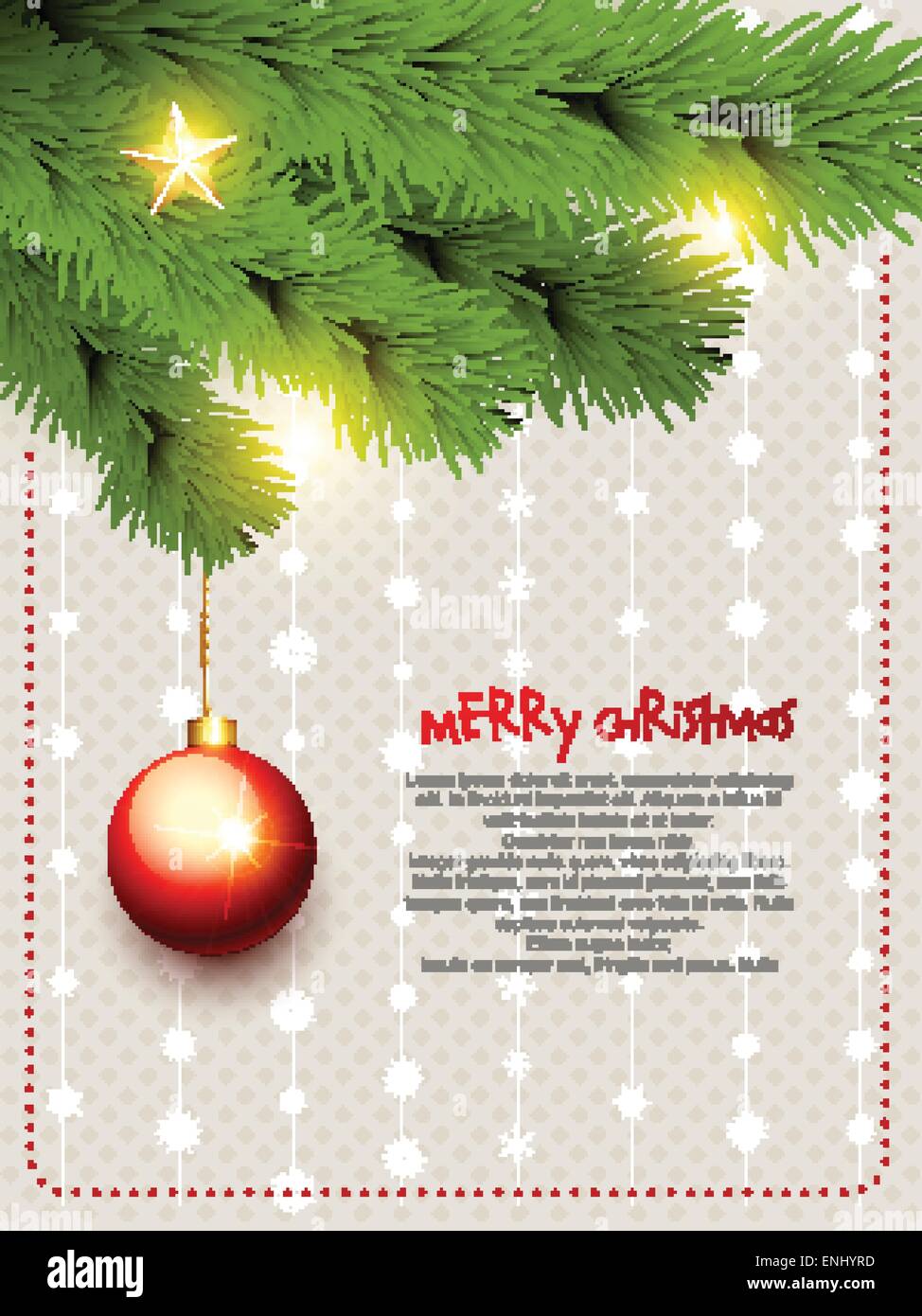 beautiful merry christmas vector design art Stock Vector Image & Art ...