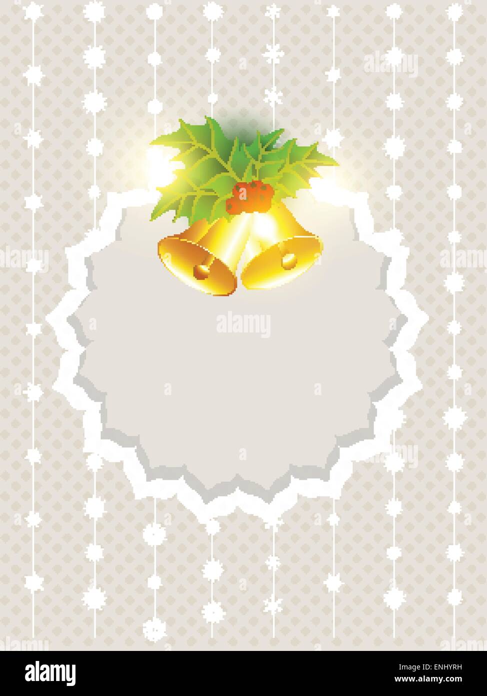 beautiful golden christmas bell with space for your text Stock Vector ...