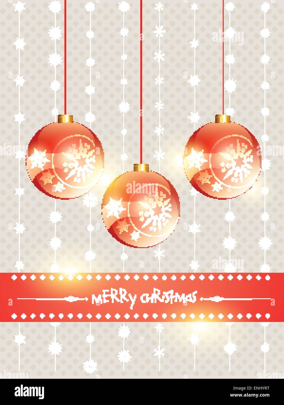 Hanging christmas golden ball on Stock Vector Images - Alamy