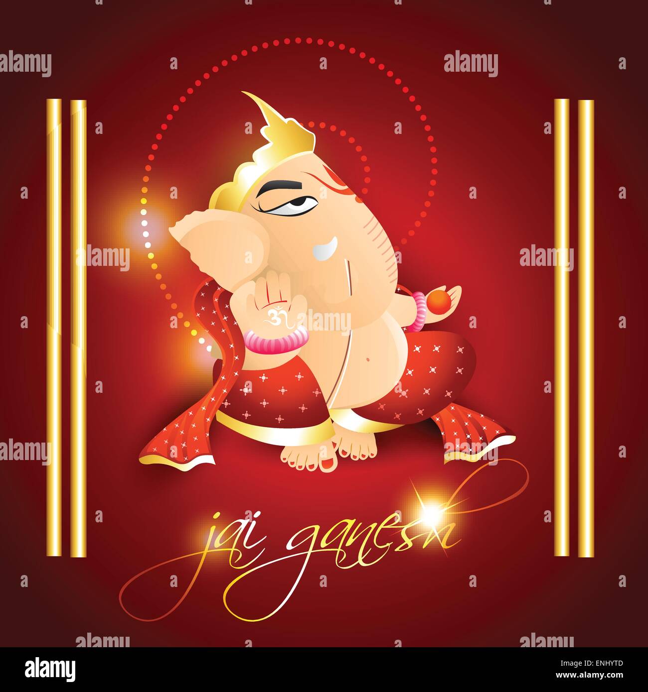 beautiful hindu god ganesh ji vector Stock Vector Image & Art - Alamy