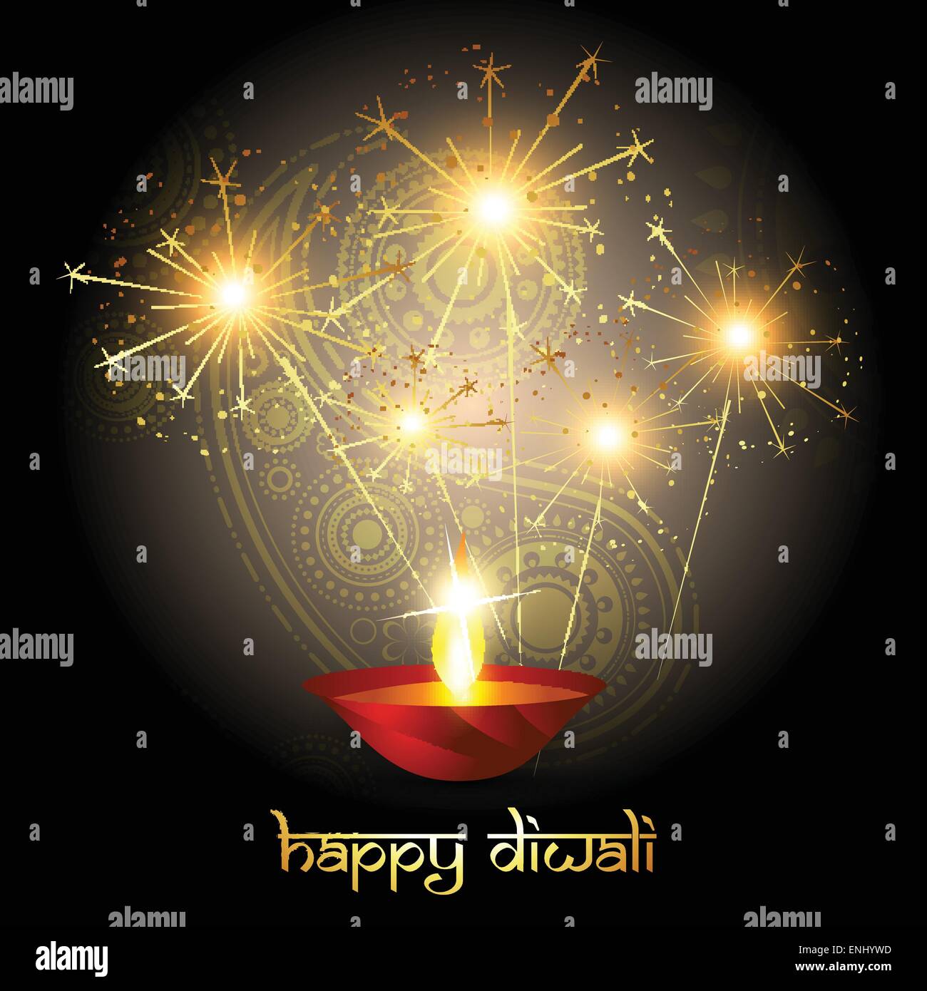 diwali festival crackers on artistic background Stock Vector Image ...