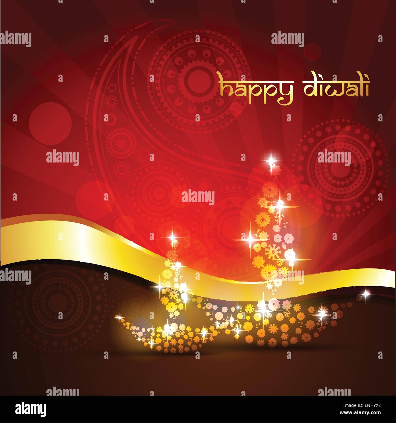 Diwali Diya Wallpaper Vector