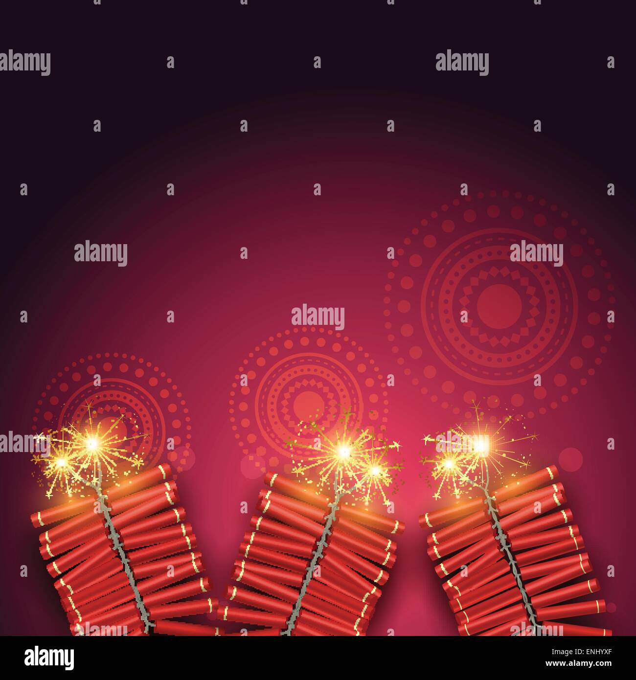 stylish vector festival crackers on artistic background Stock Vector ...