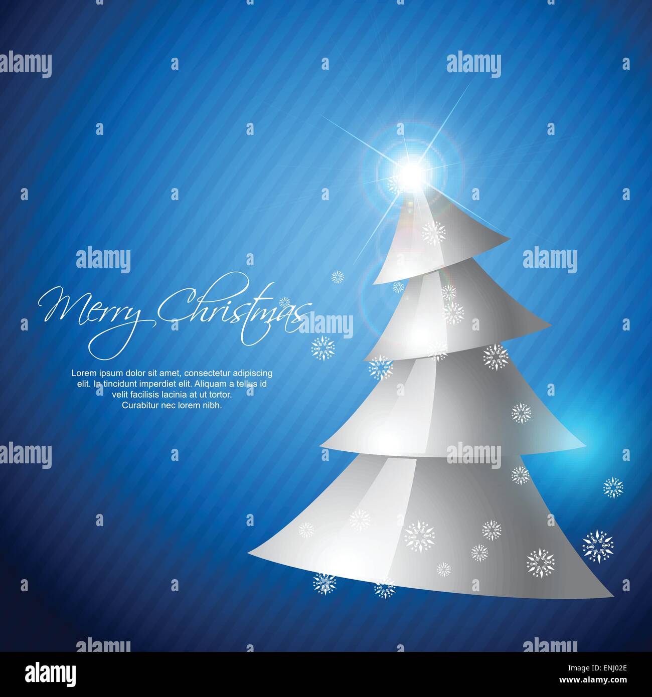 vector stylish christmas tree illustration Stock Vector Image & Art - Alamy