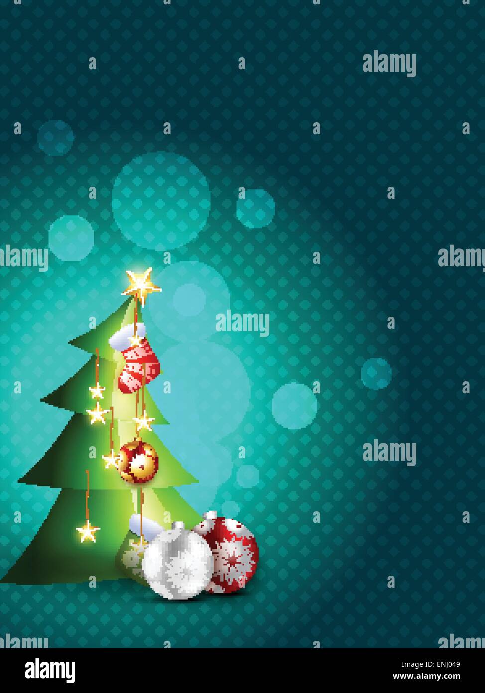 stylish vector christmas tree illustration Stock Vector Image & Art - Alamy