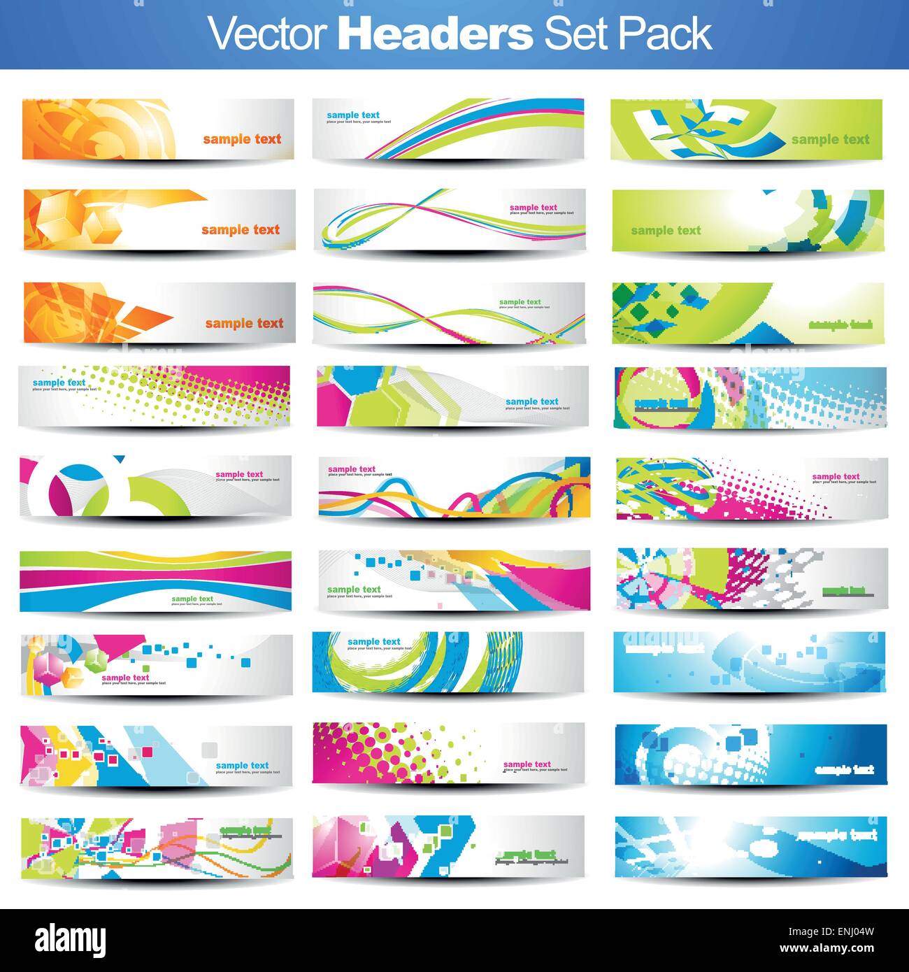 Mega set of vector Headers Stock Vector Image & Art - Alamy
