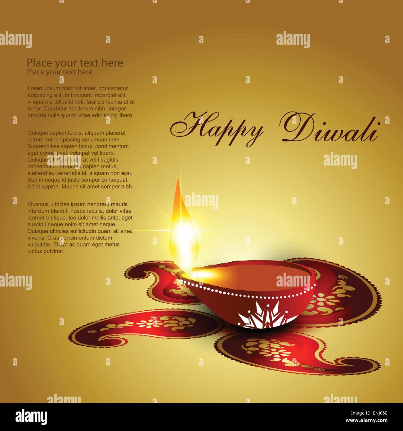 beautiful diwali diya vector background Stock Vector Image & Art - Alamy