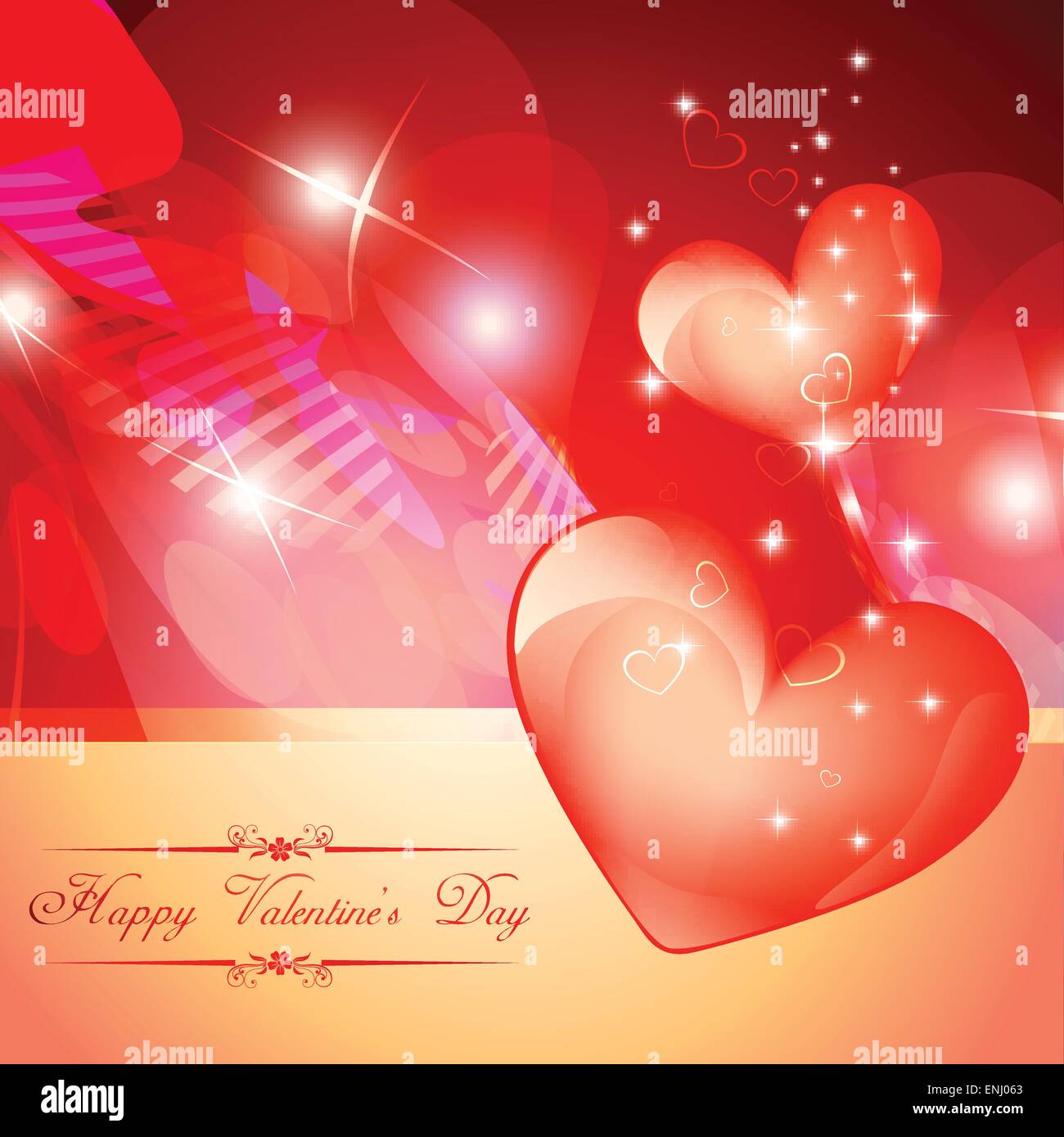 stylish valentine day background design with space for your text Stock ...