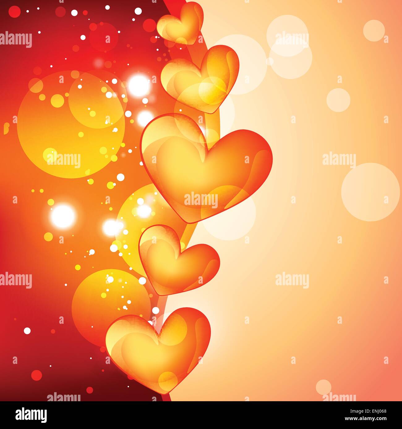 beautiful red color vector heart background design Stock Vector Image ...