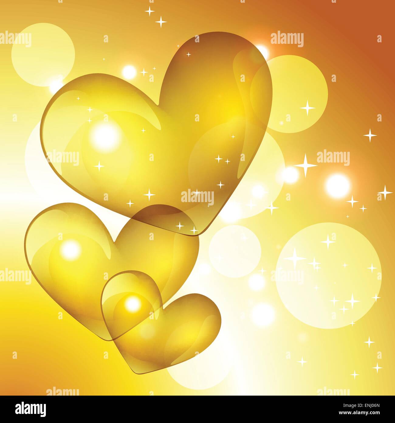 vector golden heart background design Stock Vector Image & Art - Alamy