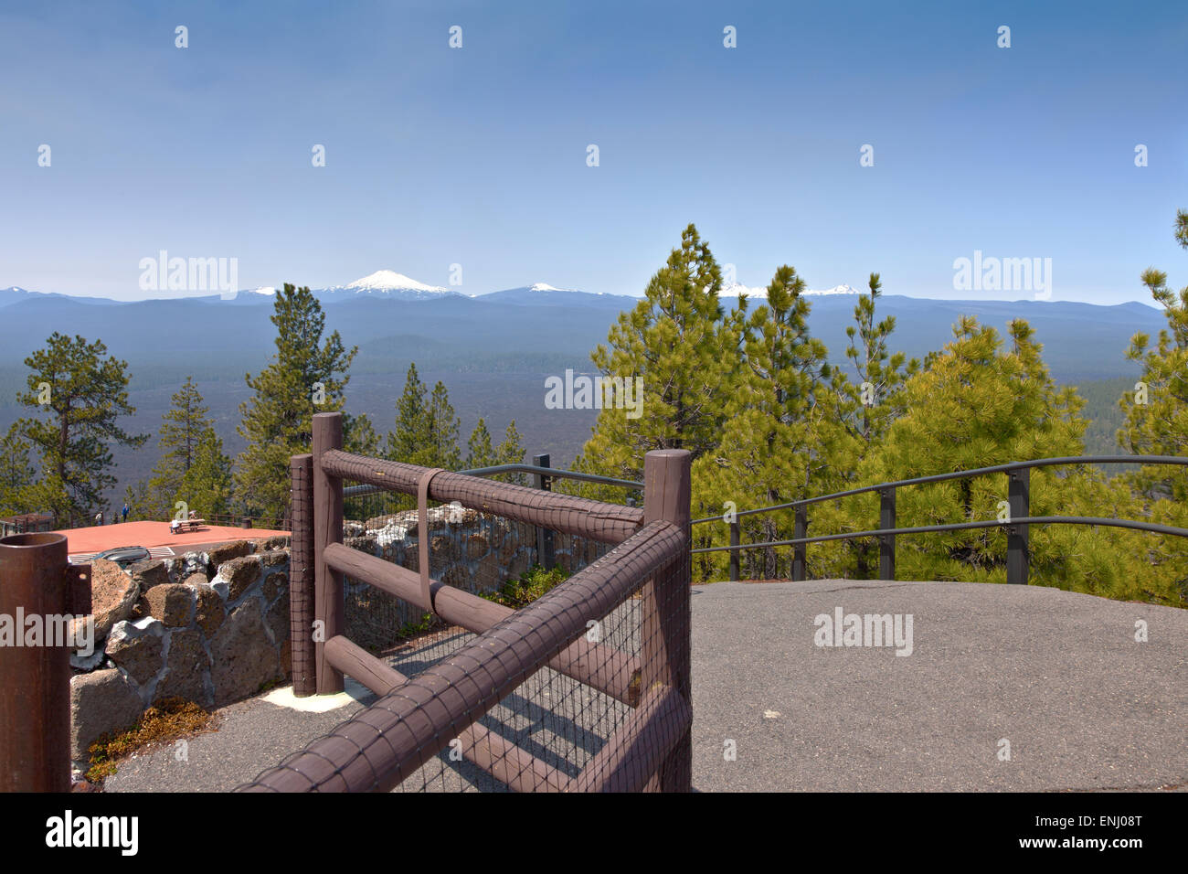 Viewpoint from top of Lava Butte in Central Oregon Stock Photo - Alamy