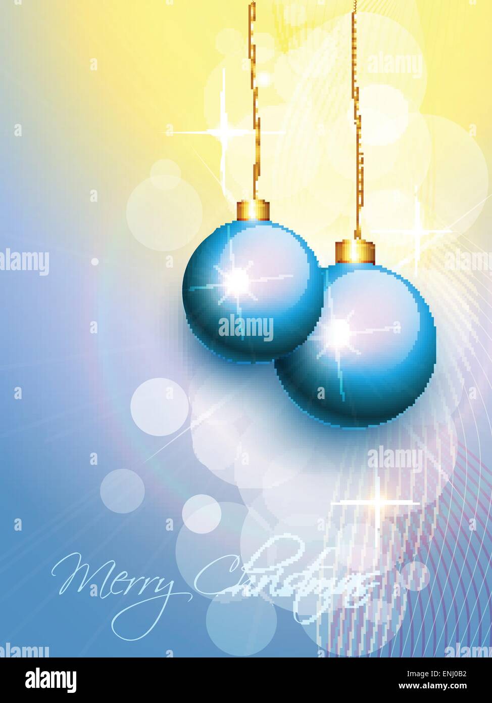 Blue gold christmas balls Stock Vector Images - Alamy