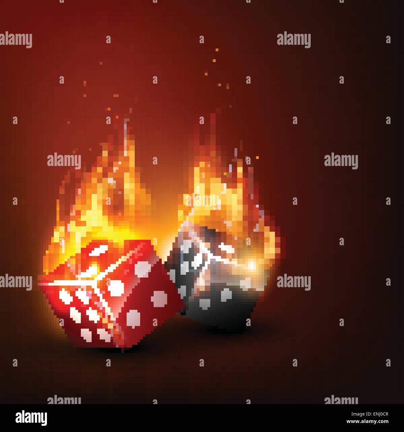 realistic burning vector dice illustration Stock Vector Image & Art - Alamy