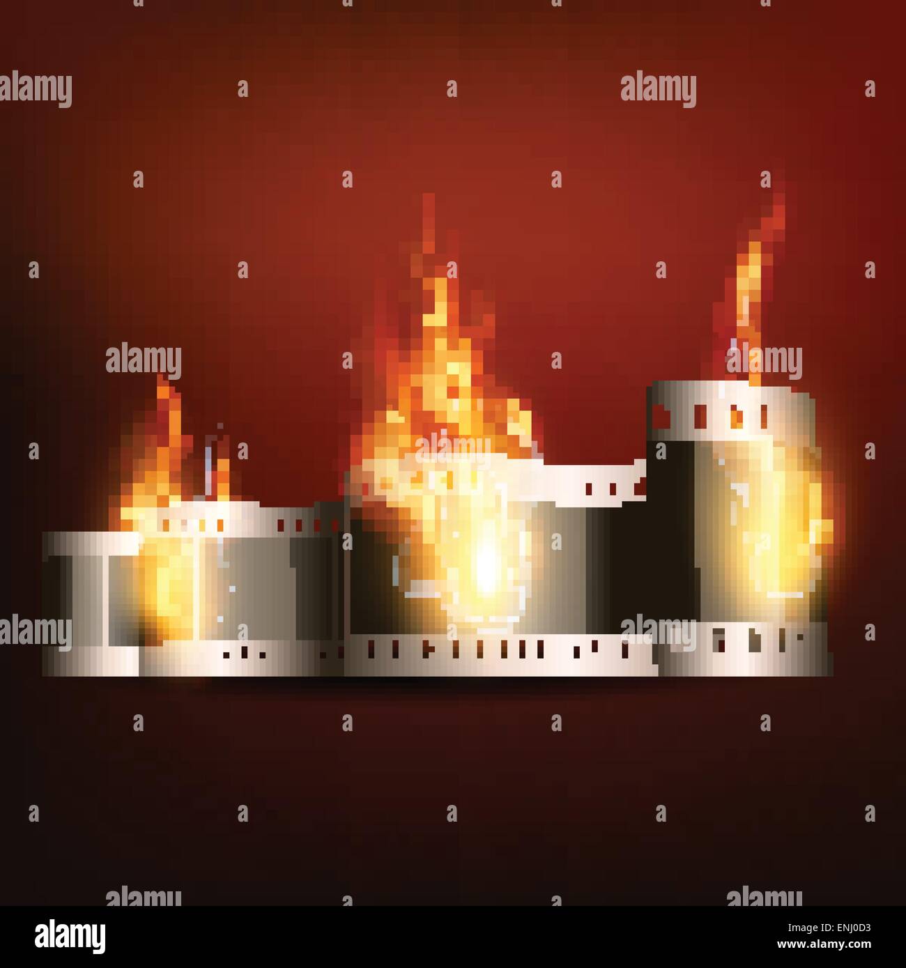Burning film reel Stock Vector Images - Alamy