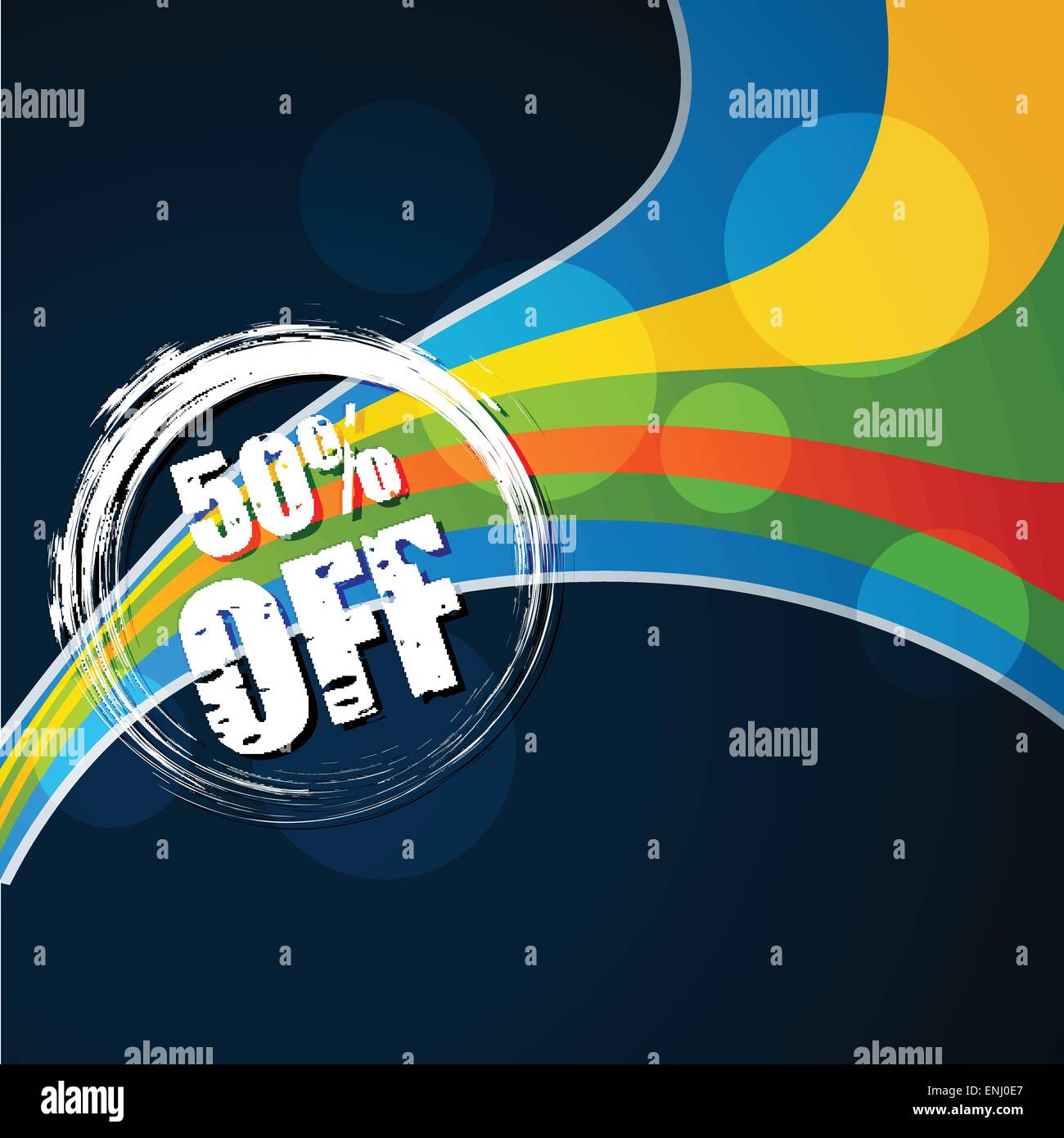 vector discount label on blue background Stock Vector Image & Art - Alamy