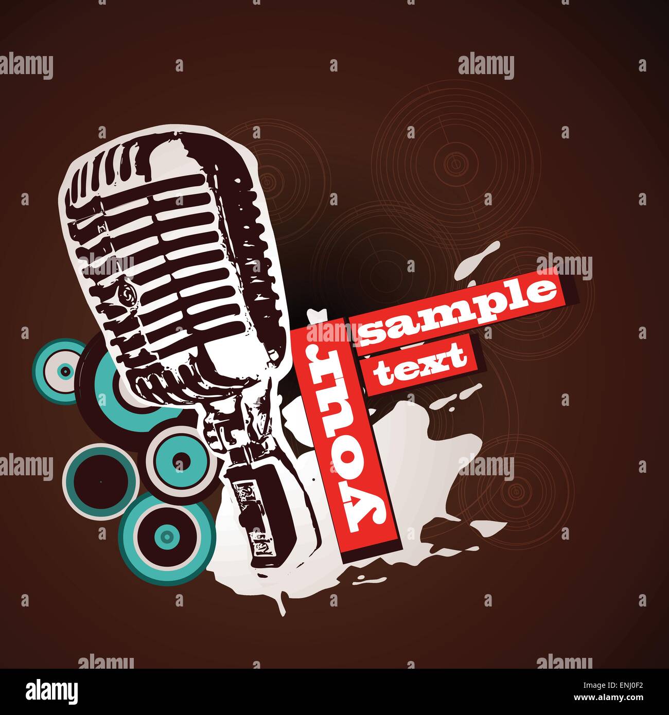 vector retro style mic design Stock Vector Image & Art - Alamy