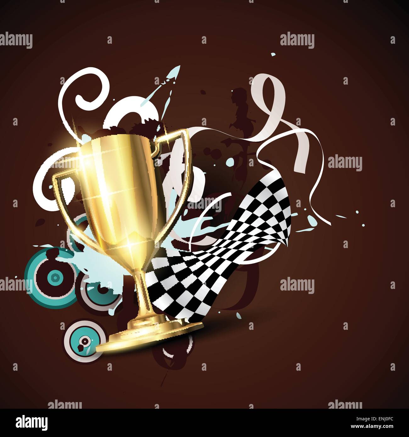 vector golden trophy abstract design Stock Vector Image & Art - Alamy