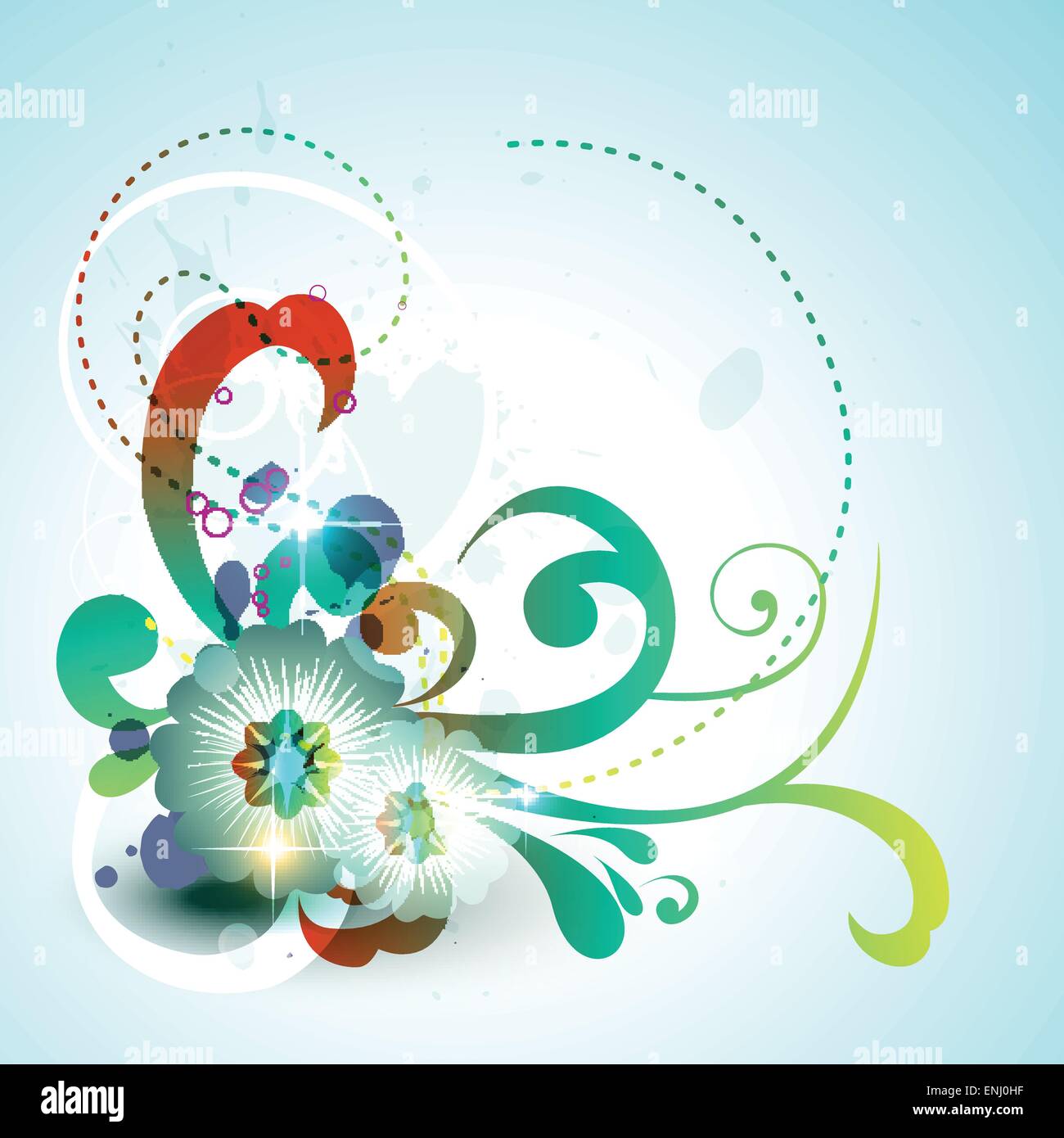 flower style background design art Stock Vector Image & Art - Alamy